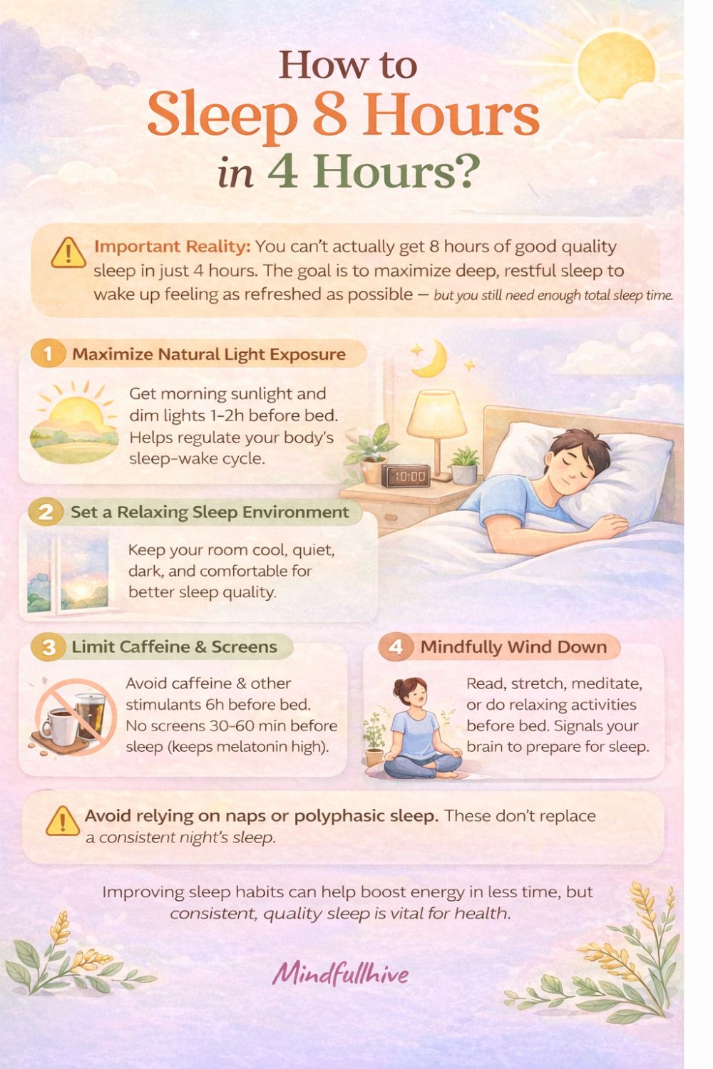 How to Sleep 8Hrs in 4Hrs : The Science & Truth